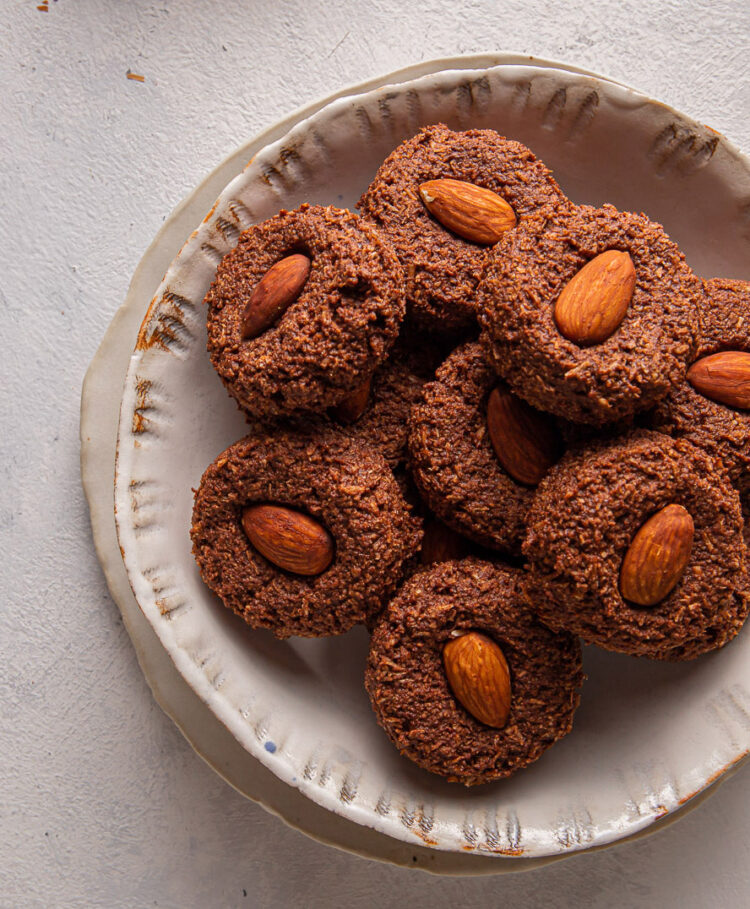 Almond coconut chocolate cookies